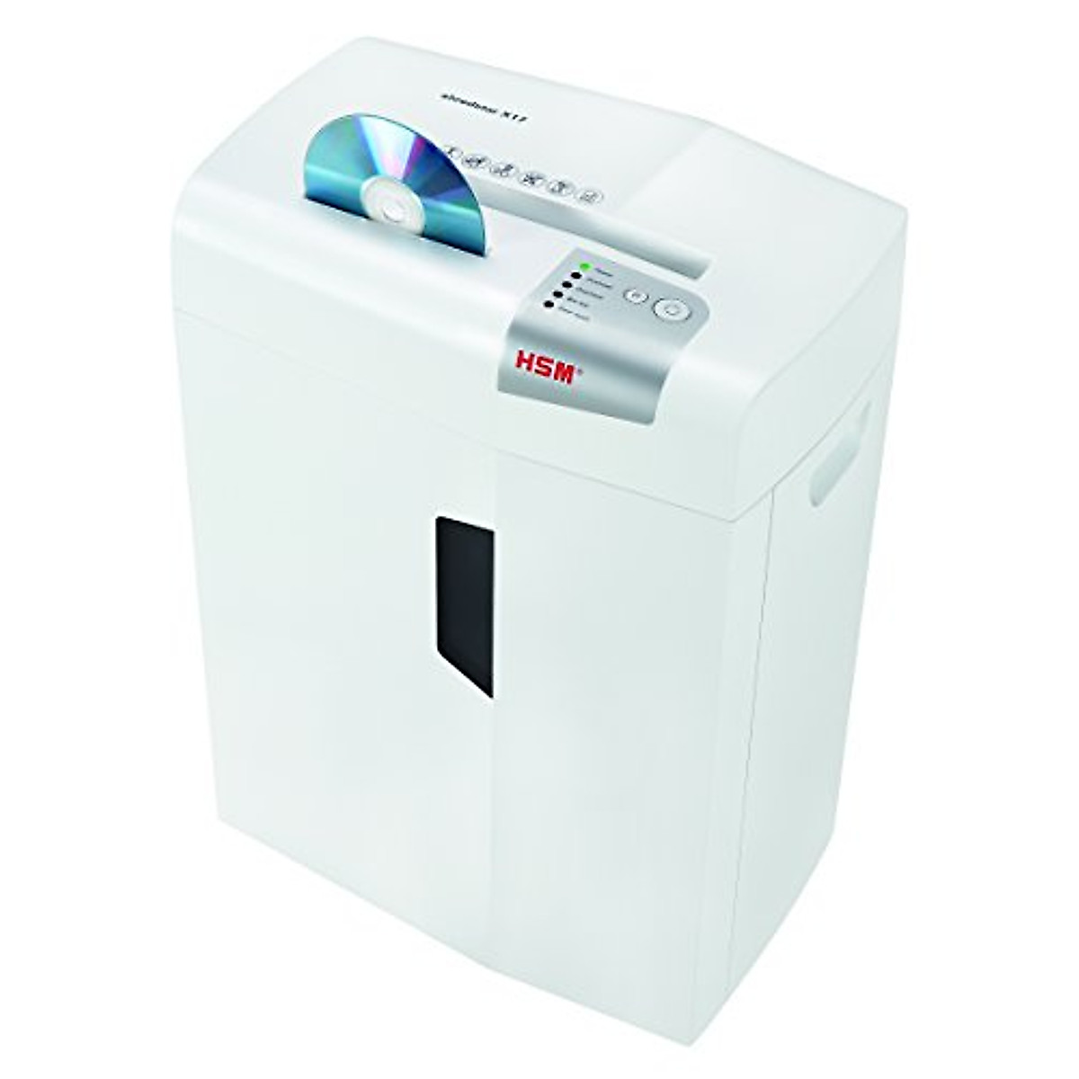 HSM shredstar X17, 17-Sheet Cross-Cut Paper/CD/Card Shredder, P-4 Security Level, 6.9 Gallon, White