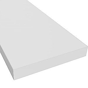 JPND Floating Shelf, Set of 2 Wall Shelf, 30 in W x 12.75 in D x 2 in H Wooden Floating Wall Shelf with Invisible Brackets for Living Room/Bedroom/Bathroom/Kitchen Storage and Decor, White