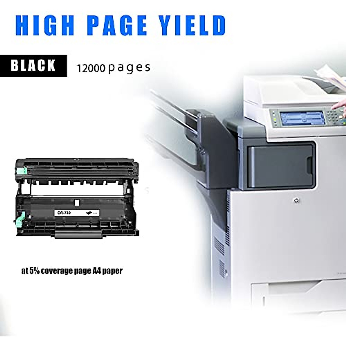 ICOMJET Compatible Drum Unit Replacement for Brother DR730 DR-730 Use for Brother HL-L2350DW HL-L2370DW MFC-L2730DW HL-L2390DW HL-L2395DW DCP-L2550DW MFC-L2710DW MFC-L2750DW Printer (2 Drum,Black)