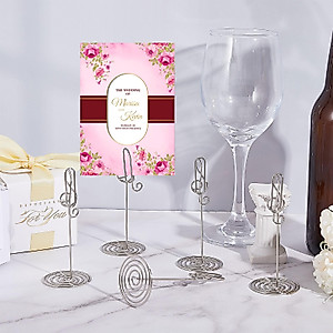 CHGCRAFT 12PCS Music Note Table Number Holders Place Card Holder Photo Holders for Tables Cards Stand Name Menu Clips Table Sign Holders for Wedding Anniversary Birthday, Silver