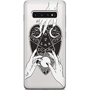 Mertak Case Compatible with Samsung Galaxy A73 A72 5G A71 A70 A53 A52 A32 A50 A21s Witchcraft Flexible Horror TPU Design Slim Occult Protective Lightweight Silicone Cover Ouija Board Oracle Hands
