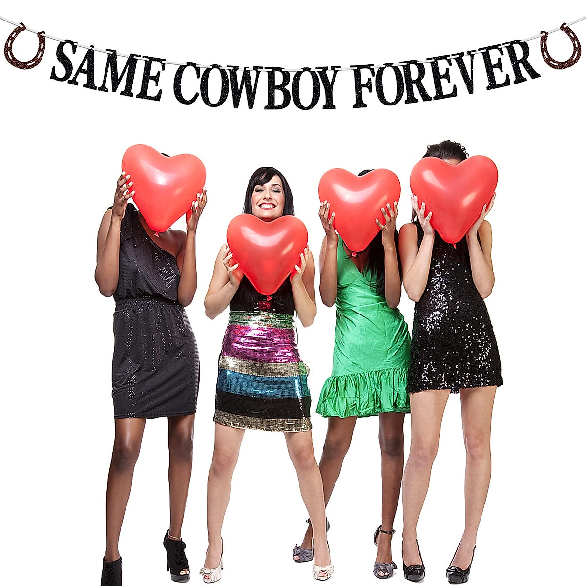Same Cowboy Forever Banner, Country Western Bachelorette/Funny Bridal Shower Decorations/Hen Party Bunting Sign, Bachelorette Party Decoration Supplies