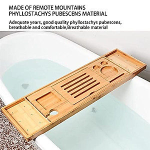 ZLXDP Bathtub Serving Tray Bath Bridge Useful Storage Rack Shelf Telescopic Tablet Holder for Bathroom Home