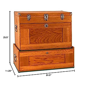 Gerstner International GI-T24/M24 Red Oak Chest and Mid-Base Set