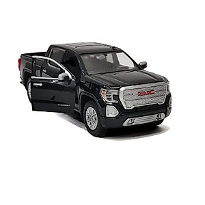 2019 GMC Sierra 1500 Denali Crew Cab Pickup Truck Black 1/24-1/27 Diecast Model Car by Motormax 79362