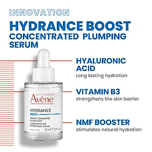 Avene Hydrance Boost Concentrated Hydrating Serum, 48 Hour Hydration, Hyaluronic Acid, 1.0 Fl Oz
