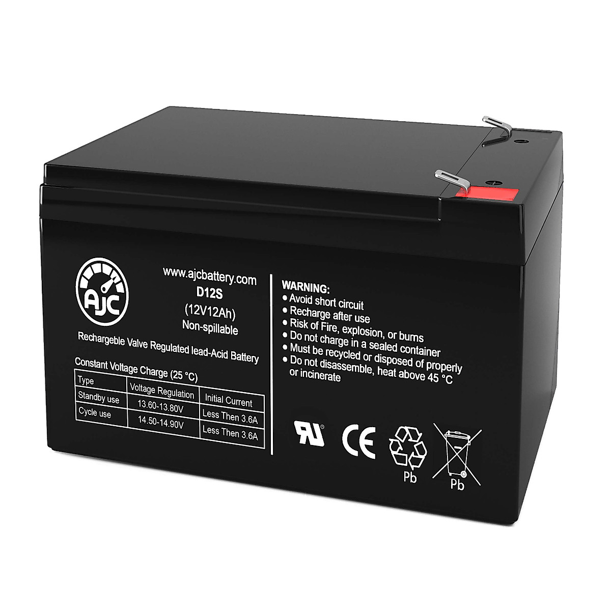AJC Battery Compatible with Zip'r Mobility Xtra 4 12V 12Ah Wheelchair Battery