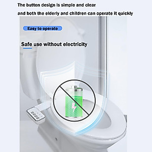 Bidet Attachment for Toilet with Pressure Controls Retractable Self Cleaning Cold Water Bidets Sprayer for Existing Toilets Non-Electric Bidet Seat Kit with Dual Spray Nozzles for Most Toilets Women