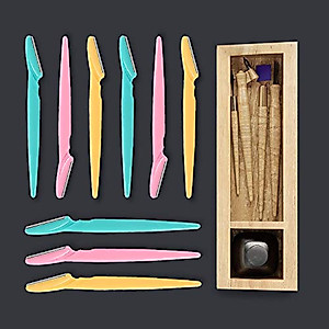 15Pcs Eyebrow Razors Multipurpose Exfoliating Dermaplaning Tool Face Razor and Eyebrow Shaper For Women Man With Precision Cover
