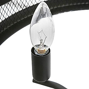 LALUZ Farmhouse Chandelier, Dining Room Light Fixture, Drum Chandeliers, 16” Width, Oil Black & Wood Painted Finish