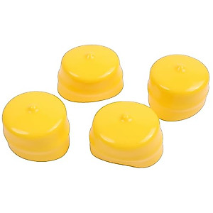 LSSOCH 4PCS Axle Yellow Cap Bearing Cover M143338 Compatible with John Deere 105 D100 D105 D110 D125 L105 L108 L110 L120 L130 LA100 LA105 LA110 LA115 X300 X304 X520 Lawn Mower and Lawn Tractor