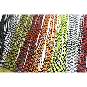 20Pc 10Colours Fishing Jig Lures Mixed Colors DIY Silicone Whole Sheet Skirts for Jig Lures Regular Skirt Colours with Fly Tying Material Free Rubber Band CMB3#