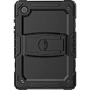 SaharaCase Defence Series Case for Samsung Galaxy Tab A8 10.5 Inch (2021) [Shockproof Bumper] Rugged Protection Antislip Integrated Kickstand - Black