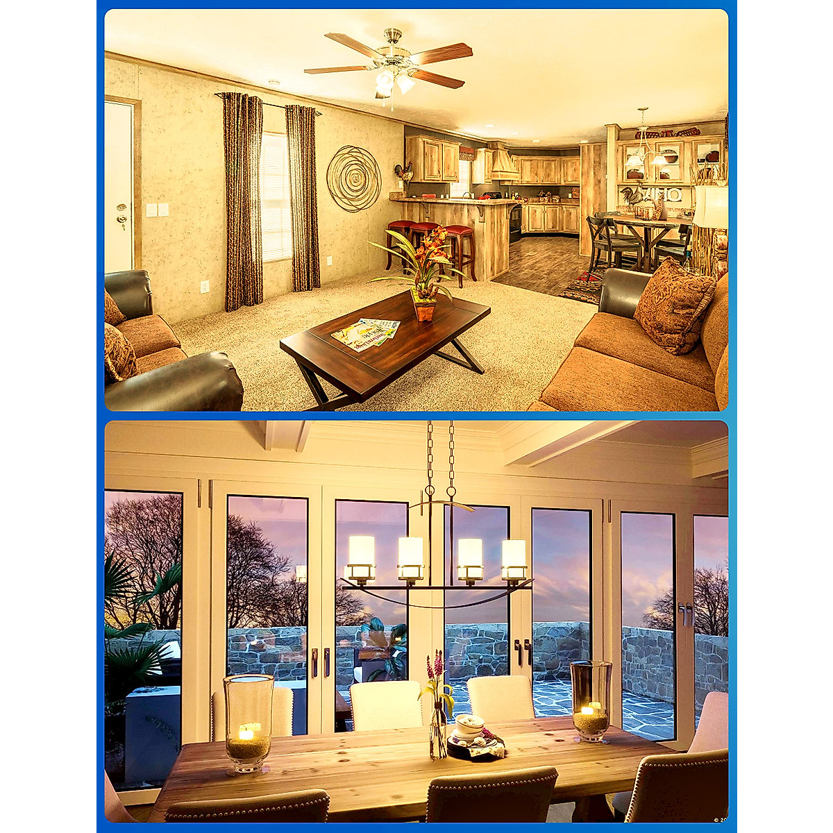 JandCase Ceiling Fan Light Bulbs, 6W E12 LED Bulbs 60Watt Equivalent, G14 LED Bulbs for Ceiling Fan, Chandelier, Table Lamp, Soft White 3000K, Non-dimmable, 6 Pack