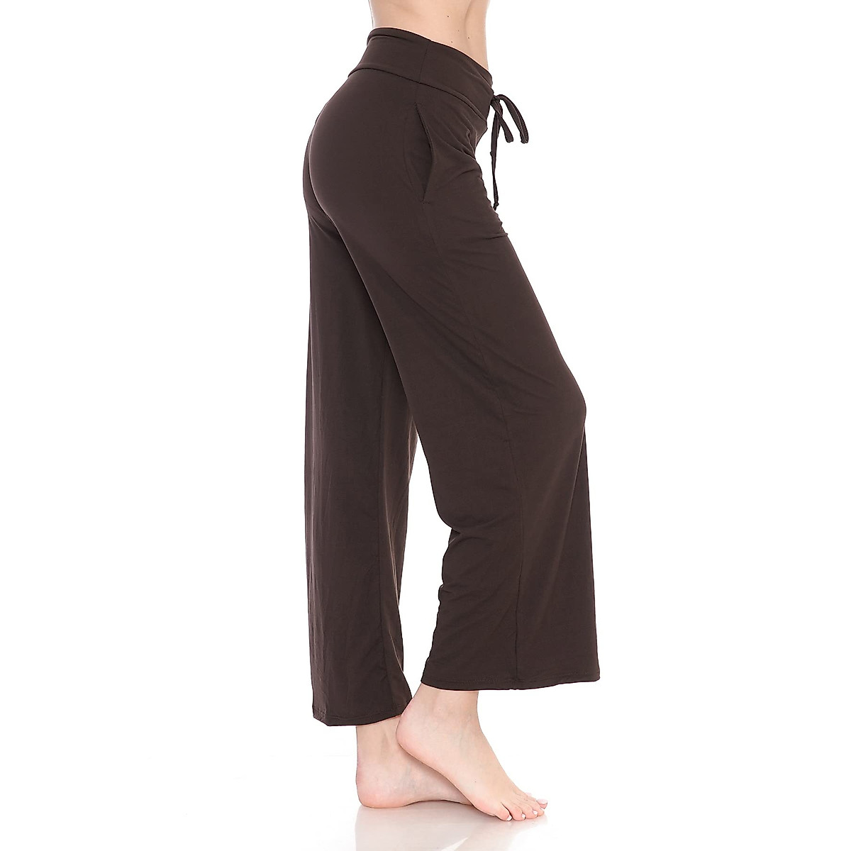 Leggings Depot Women's Fashion Pajama Lounge Pants with Pockets-PJ20-BROWN-XL
