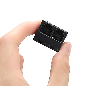 Uvital RJ12 6P6C 1 Female to 2 Female Telephone Line Splitters, Telephone Landline Cable Connector and Separator(Black,4 Pack)