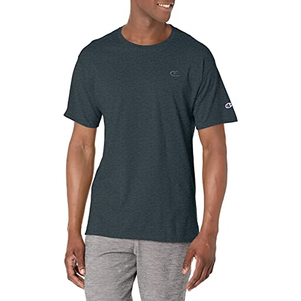 Champion mens Classic Jersey Tee Shirt, Granite Heather, Medium US