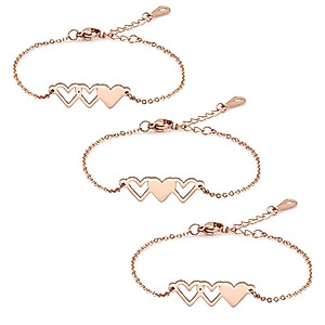 Best Friend Bracelet For 3 Sister Jewelry Bangle Gift Friendship (3 sister bracelet)