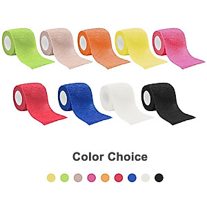 GooGou Self Adherent Wrap Bandages Self Adhering Cohesive Tape Elastic Athletic Sports Tape for Sports Sprain Swelling and Soreness on Wrist and Ankle 8PCS 2 in X 14.7 ft (red)