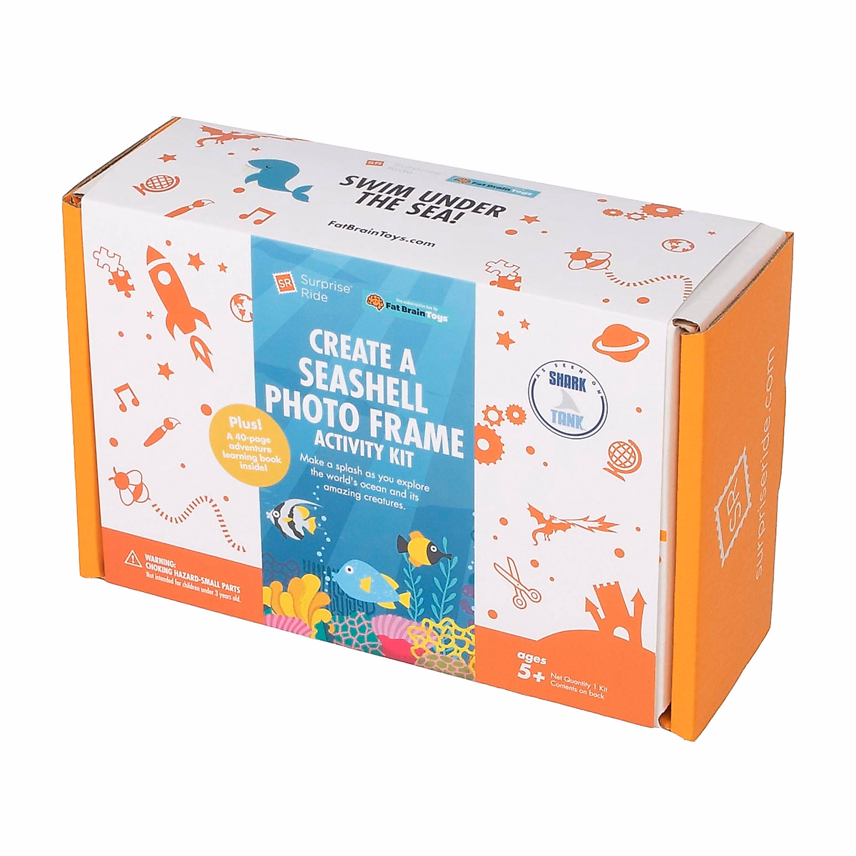 Fat Brain Toys Surprise Ride - Create a Seashell Photo Frame - Activity Kit, Ages 5+