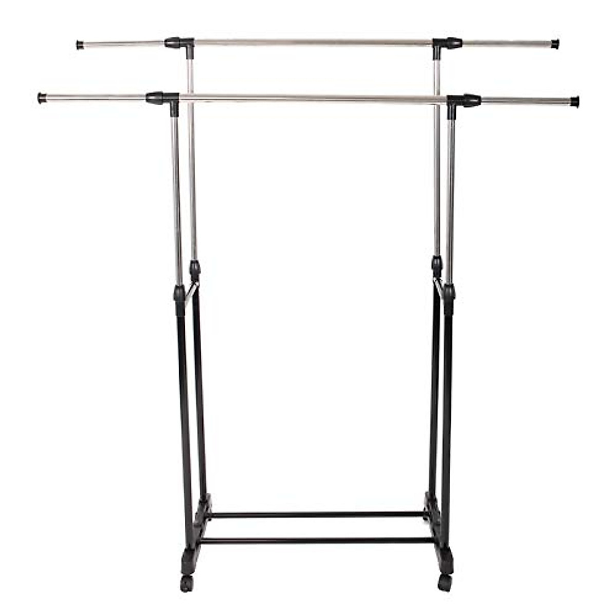 wenyuyu Clothing Garment Rack with with Shoe Storage Shelf - Stainless Steel Clothes Organizer Rack - Multi-Purpose Entryway Shelving Unit for Home Office Bedroom (YJ-04)