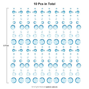 Cheerland 10 Strings Under The Sea Blue Bubble Garlands Little Mermaid Party Decorations Hanging Bubbles Streamer Beach Pool Ocean Kids Baby Shower Bday Birthday Backdrop