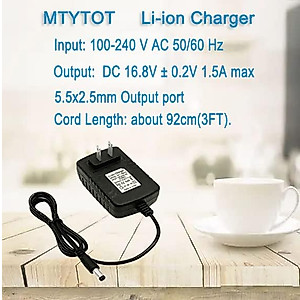 MTYTOT 16.8V 1500mA Power Adapter Supply AC to DC 16.8 Volt 1A 1.5A Power Supply Transformer 5.5mmx2.5mm DC Plug