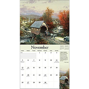 Thomas Kinkade Special Collector's Edition 2023 Deluxe Wall Calendar with Print: Hometown Memories