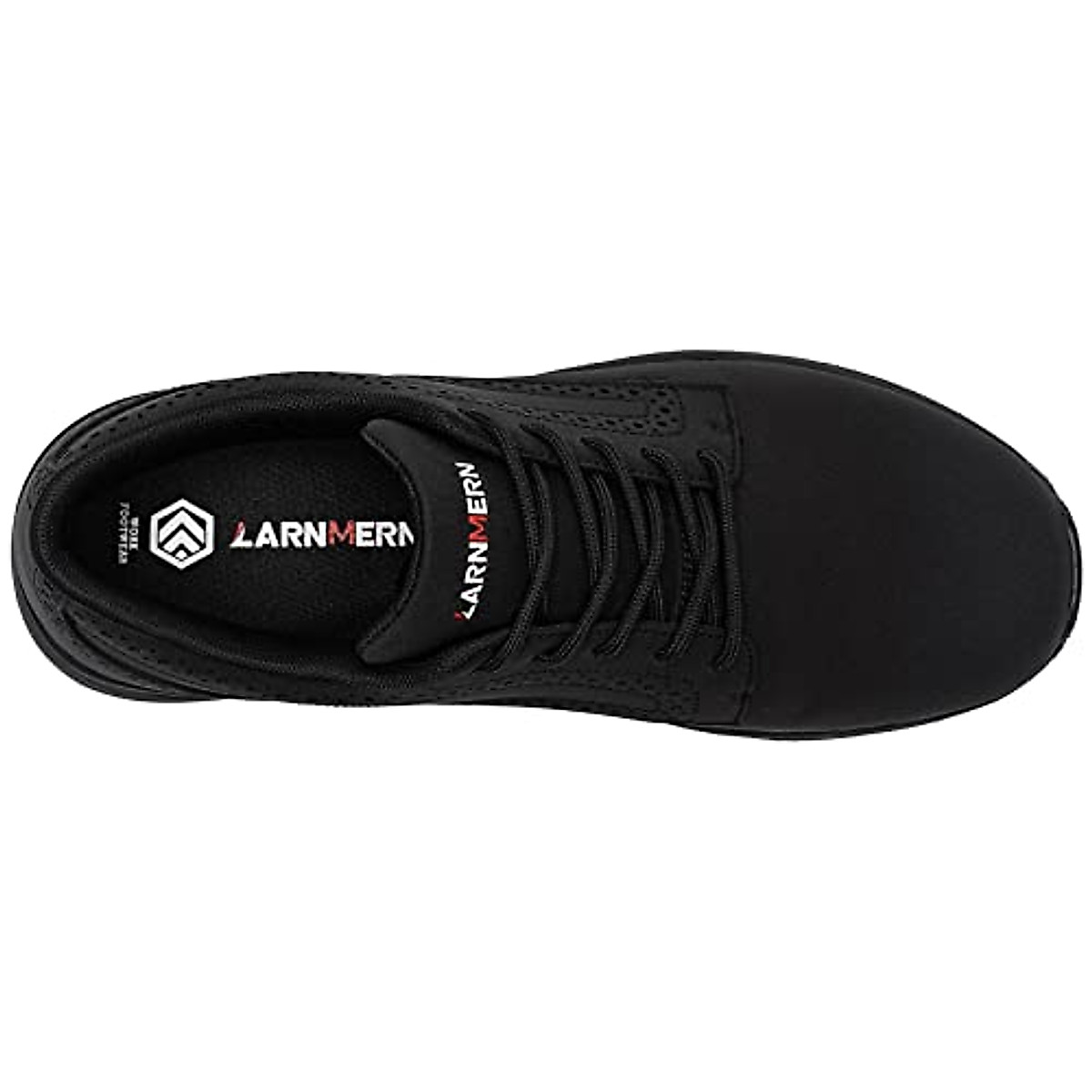 LARNMERN Non Slip Work Shoes for Men Kitchen Chef Slip Resistant Shoe Waterproof Food Service Restaurant Cooking Slip on Sneakers Walking and Casual Comfortable Working Footwear/Black/11