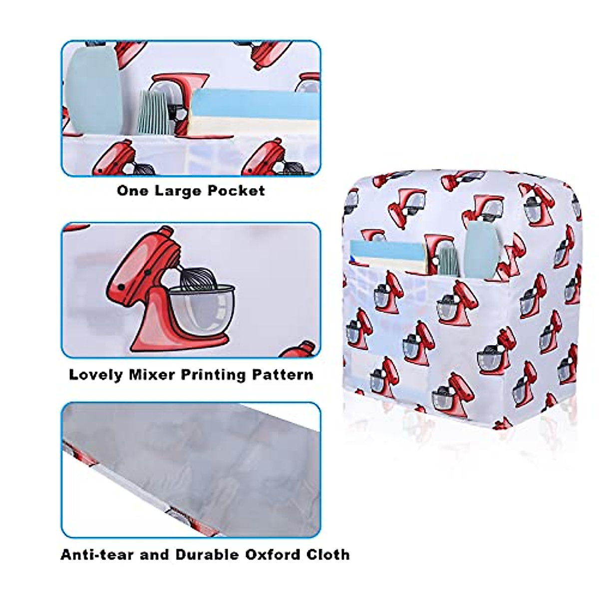 Kitchen Aid Mixer Cover,Kitchen Aid Mixer Covers For Stand Mixer,Kitchen Aid Stand Mixer Cover Compatible with 6-8 Quart Kitchenaid/Hamilton Mixers/Tilt Head Bowl Lift.Kitchen Aid Mixer Accessorie