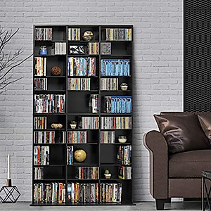 Atlantic Oskar 1080 Media Storage Cabinet – Protects & Organizes Prized Music, Movie, Video Games or Memorabilia Collections, PN 38435714 in Espresso
