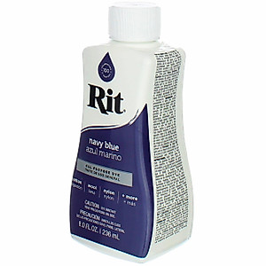 Rit Dye Liquid Dye, 8 fl oz, Navy Blue, 3-Pack