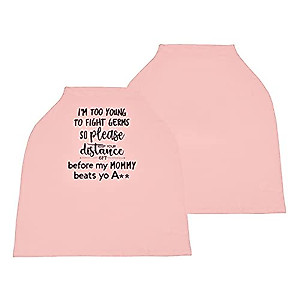 Petyoung Baby Nursing Cover Breastfeeding Scarf, Baby Car Seat Covers, Infant Stroller Cover, Carseat Canopy Keep Distance Sign for Girls and Boys