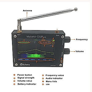 All-New 50KHz-2000MHz 2GHz Malahit DSP SDR Receiver Malachite MDR2000 Registered HAM Nice Sound with 3.5 Inch Touching LCD Screen Spectrum Analyzer