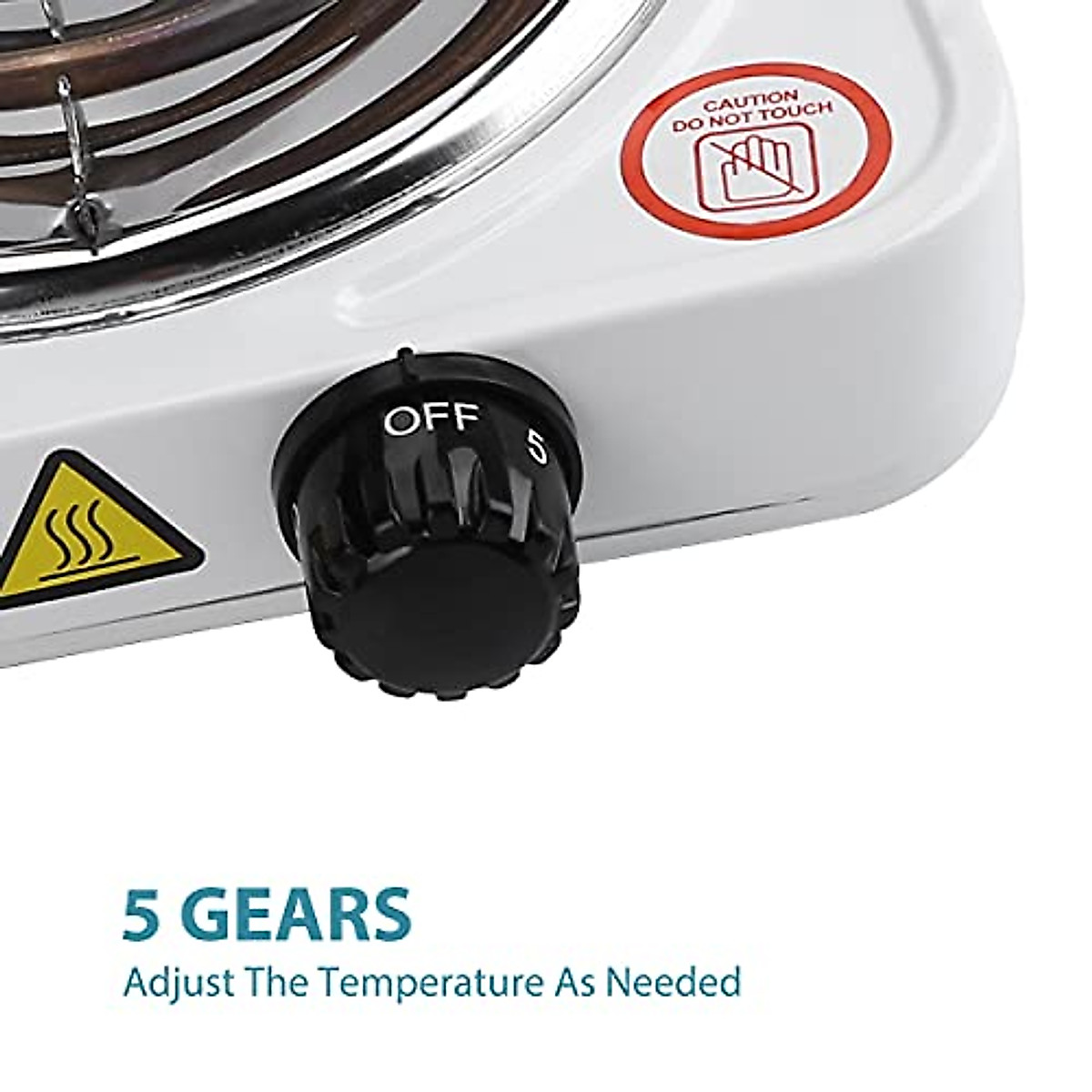 500W-1500W Portable Electric Single Burner Hot Plate Kitchen Stove Dorm Cooktop