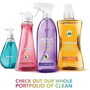 Method 00562 Squirt + Mop Wood Floor Cleaner, Almond Scent, 25 oz Squirt Bottle