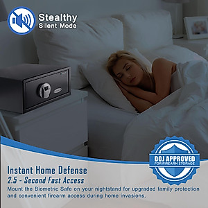 Barska AX11224 Biometric Fingerprint Security Home Safe Box 0.79 Cubic Ft, Black