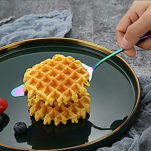DOITOOL Colorful Pie Cake Server Knife, Wedding Cake Serving Set, Stainless Steel Cake Pie Pastry Servers, Simple Serrated Cake Shovel, Mirror finish& Onside with Fine Serrated