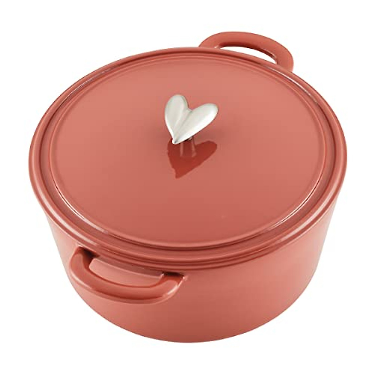 Ayesha Curry Kitchenware Enameled Cast Iron Dutch Oven/Casserole Pot with Lid, 6 Quart, Redwood Red