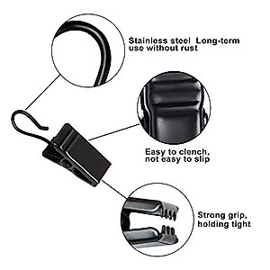 50pcs Awning Lights Curtain Clips Stainless Steel Curtain Clip Hooks Curtain Hooks Bulldog Clips siding Clips for Hanging Tablecloth Towel Clips for Camping Tents Home Decoration Photos Art Craft.