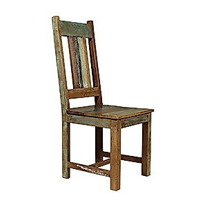 Far Pavilions Reclaimed Wood Dining Chair with Distressed Paint TG-66-218