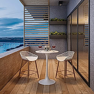 Jamesdar Kurv Counter Height Table, White