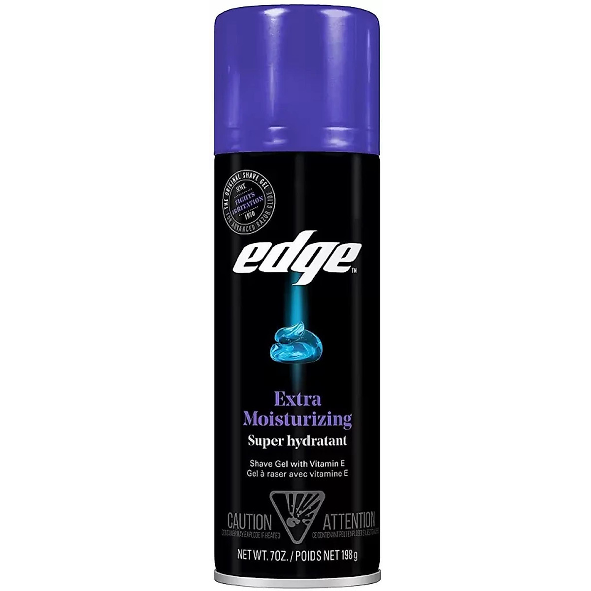 Edge Extra Moisturizing Shave Gel for Men, 7 Ounce