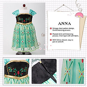 18 Inch Doll Clothes Accessories - 5 Pc Different Princess Costume Dress Set Includes Jasmine,Anna,Belle,Rapunzel and Aurora Fits All 18" Doll