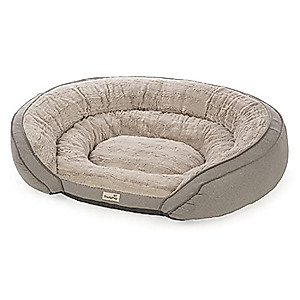 TrustyPup Snuggle Soother Bolstered Couch Cuddler Memory Foam Pet Bed - Gray, Extra Large