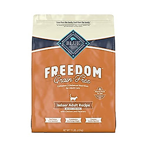Blue Buffalo Freedom Grain Free Natural Indoor Weight Control Adult Dry Cat Food, Chicken 11-lb