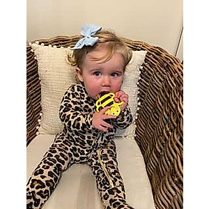 sweetbee Buzzy Bee Teether Toy, Multi-Textured, Soft & Soothing, Easy to Hold (BPA Free, Freezer & Dishwasher Safe)