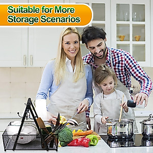 SCNVO Grill Caddy, BBQ Caddy with Paper Towel Holder, Utensil Caddy for Kitchen Organizer, Picnic Condiment Flatware Caddy for Camping Barbecue Griddle Grilling Rv Patio Camper Accessories Organizer