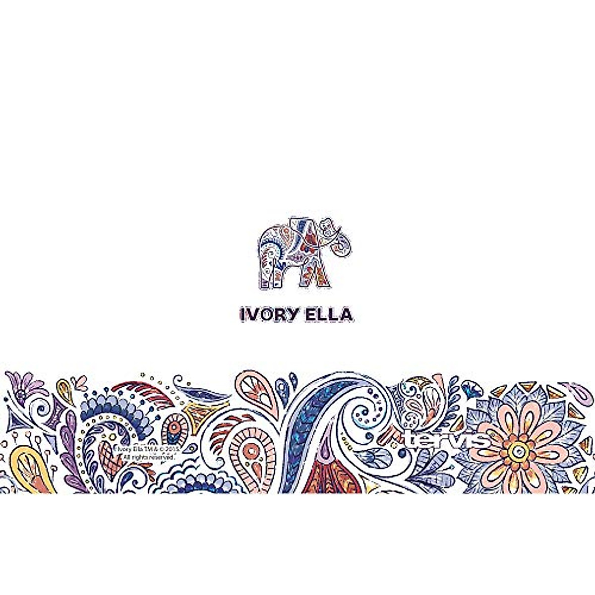 Tervis Triple Walled Ivory Ella Insulated Tumbler Cup Keeps Drinks Cold & Hot, 20oz - Stainless Steel, Zen Doodle