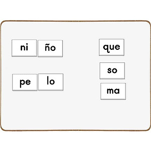 Really Good Stuff Magnetic Syllable Tile Kit - Spanish - 102 Tiles, 1 Storage Box